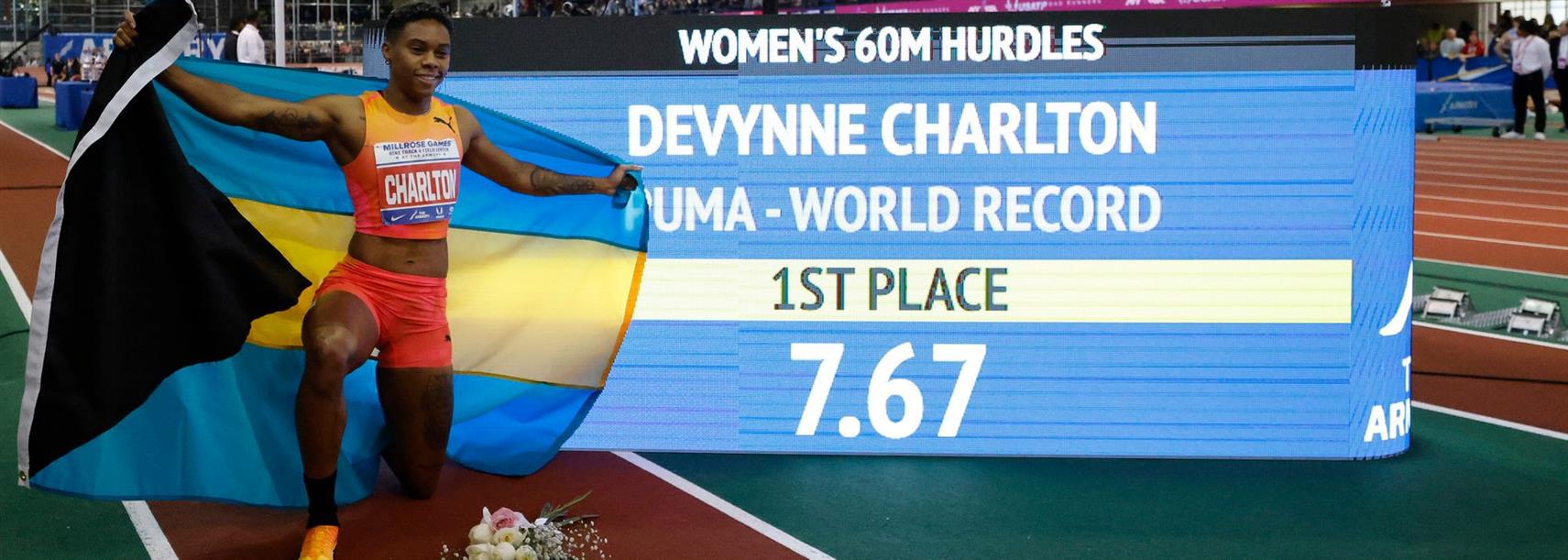 Charlton breaks world 60m hurdles record in New York with 7.67 | Cuba Si